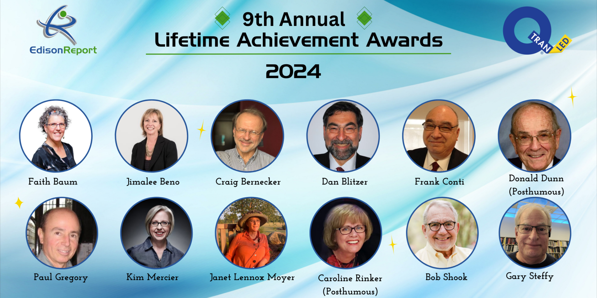 EdisonReport Unveils Honorees for the 9th Annual Lifetime Achievement Awards - EdisonReport
